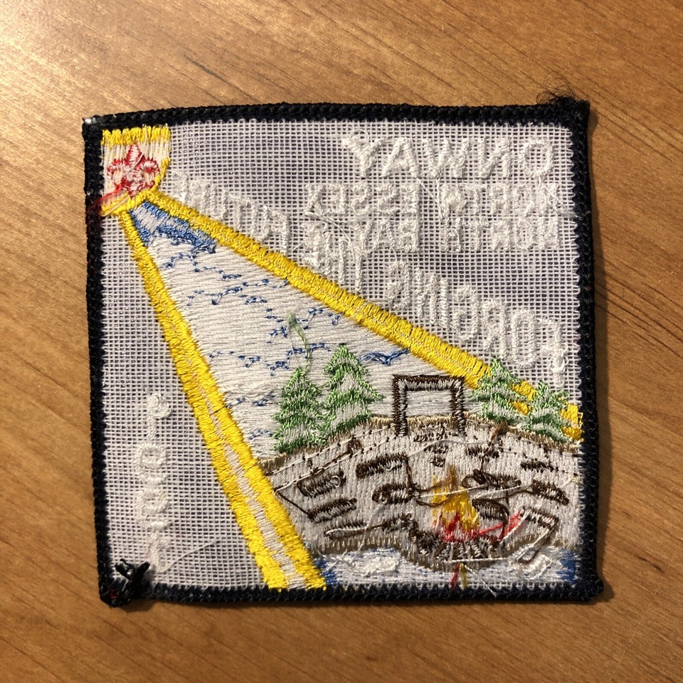 Camp Onway BSA Scout Camp Patch 1991 North Essex North Bay Council ...