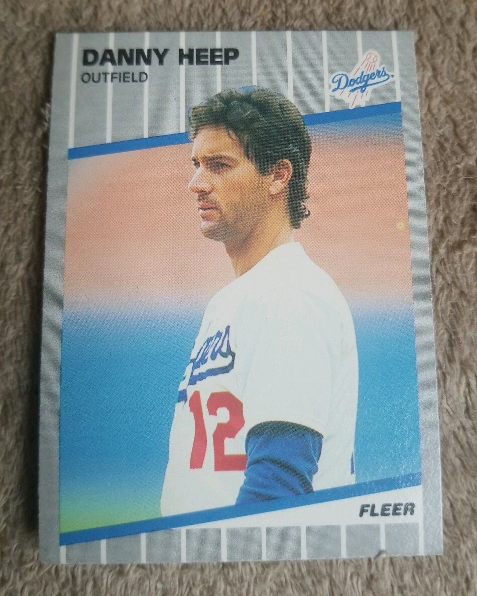 1989 Fleer Los Angeles Dodgers Baseball Card #61 Danny Heep | eBay