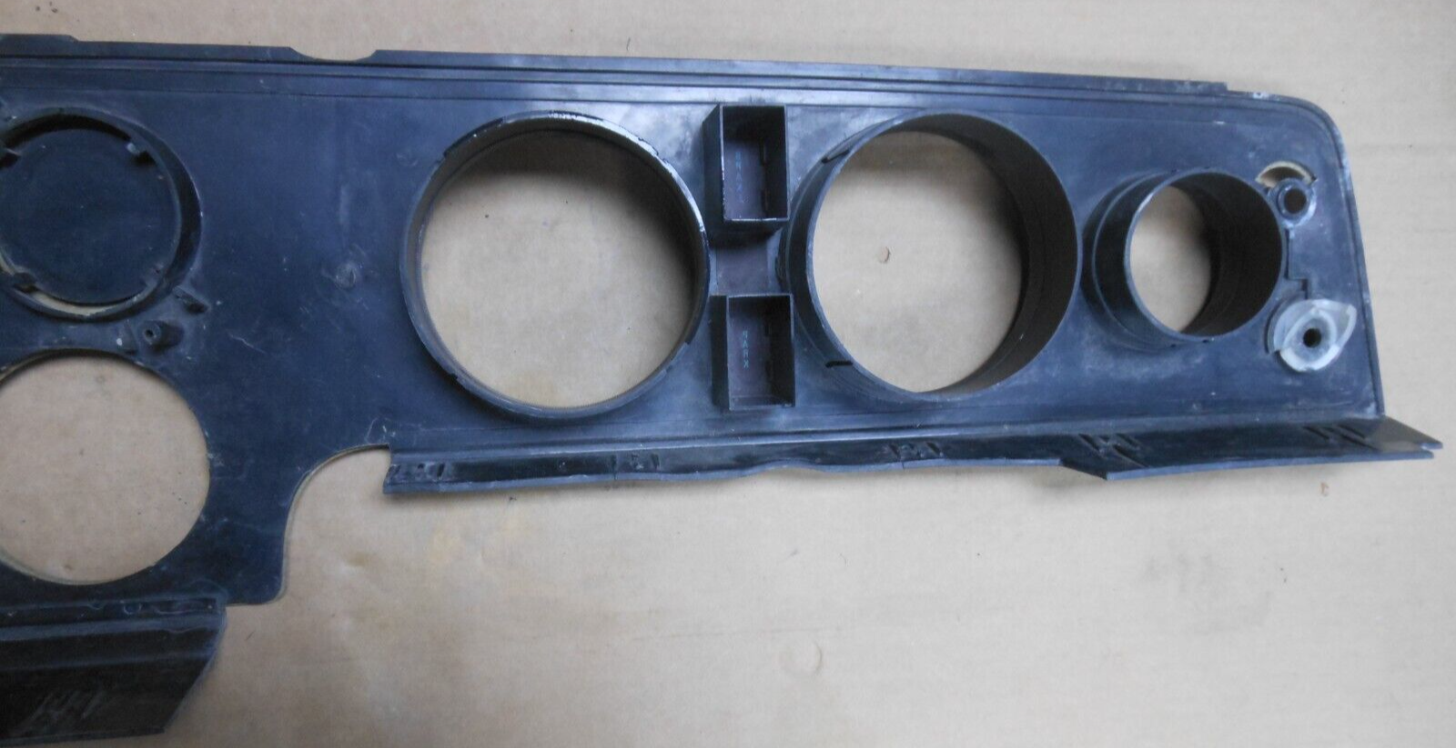 1970 70 AMC AMX WOODGRAIN DASH TRIM OVERLAY BLACK PLASTIC PANEL OEM AC ...