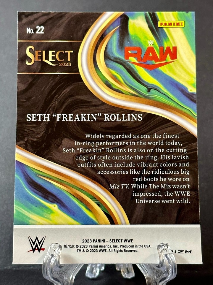 2023 Seth Rollins Panini Select WWE Sensations Insert Flash Prizm ...