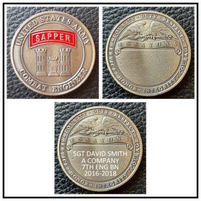 Challenge Coin: ARMY Sapper ENGRAVED | eBay