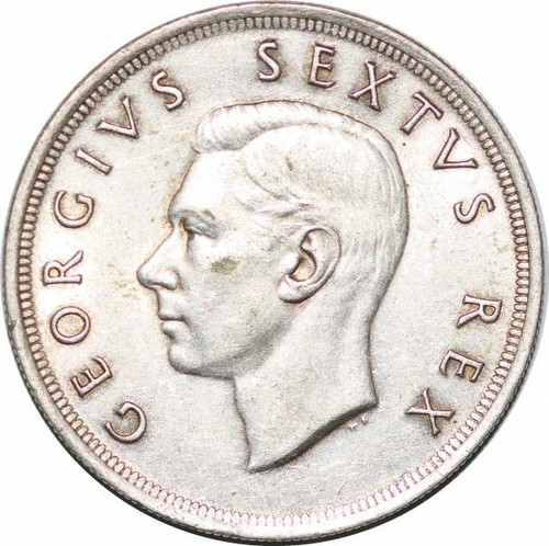 1952 CAPETOWN GEORGIUS SEXTUS REX SILVER S7243 SOUTH AFRICA 5 SHILLINGS ...