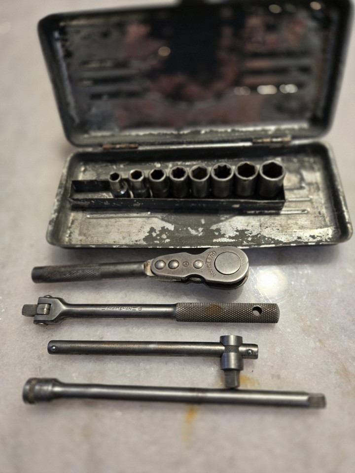 Vintage Craftsman Circle H 1/4" Drive 20 Total pc Socket Set with ...