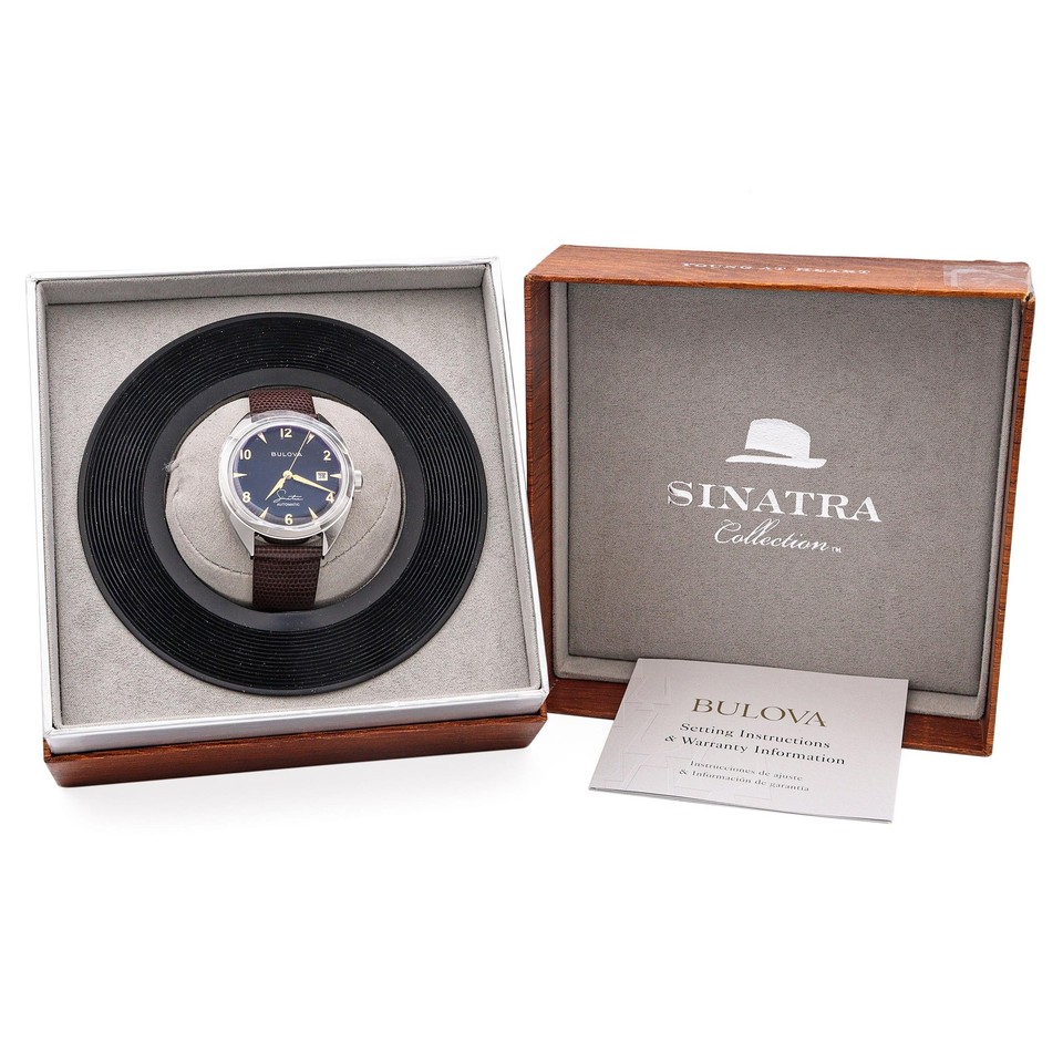 Bulova Sinatra Fly Me To The Moon Skeleton Date Automatic Men's Watch ...