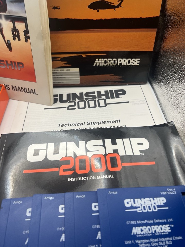 Gunship & Gunship 2000 – Commodore Amiga – Big Box – Disks & Manuals ...