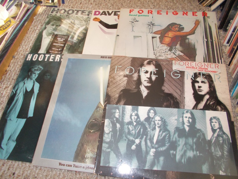 LOT OF 20 ORG ROCK LPS STYX, FOREIGNER, LOVERBOY, NEW ENGLAND, ELO ...