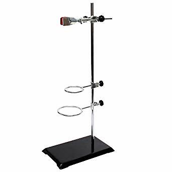 Laboratory Retort Stand with Utility Clamp & 2 Ring Clamps Chemistry ...
