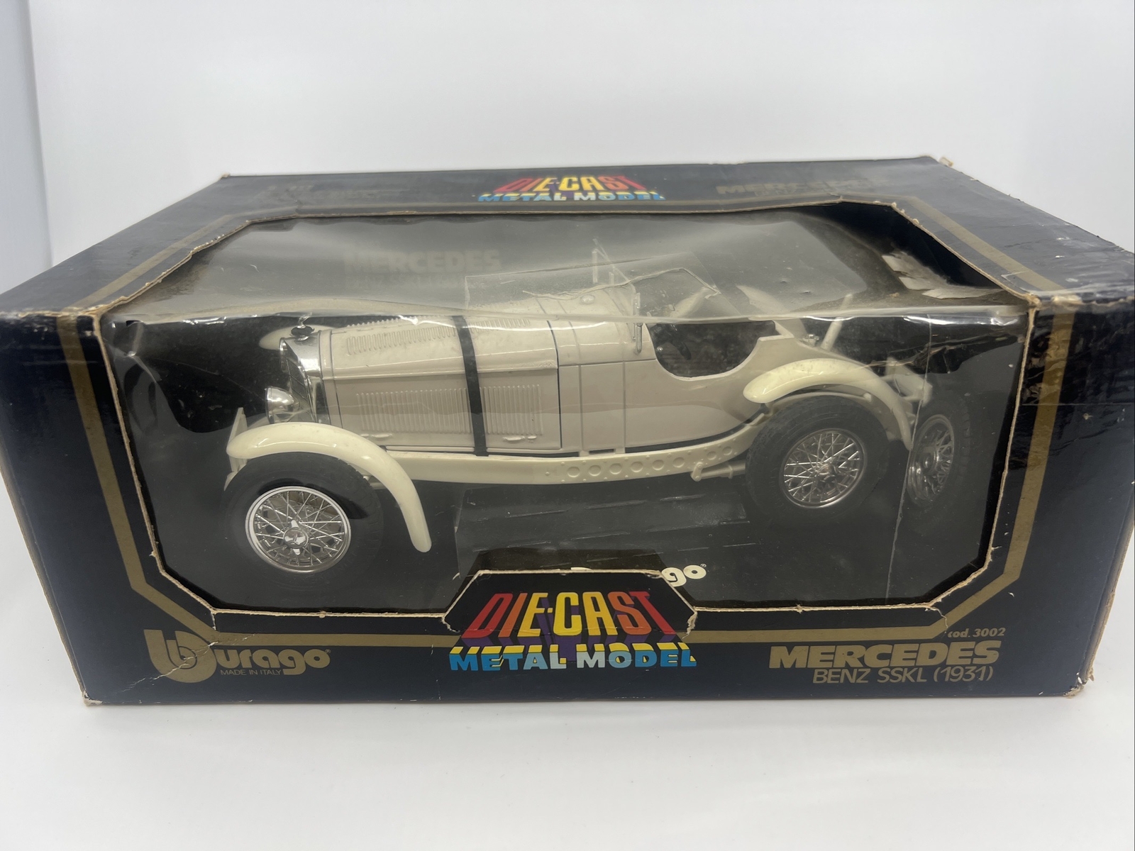 Mercedes Benz SSKL Roadster 1931 - Burago 1/18 Scale White BOXED | eBay