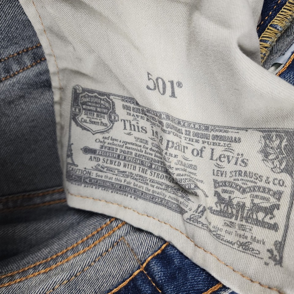 Levi's 501 Jeans Mens Original Straight Leg Blue Denim Stretch NEW ...