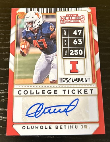 2020 Panini Contenders Draft Oluwole Betiku Jr. Rookie Auto | eBay