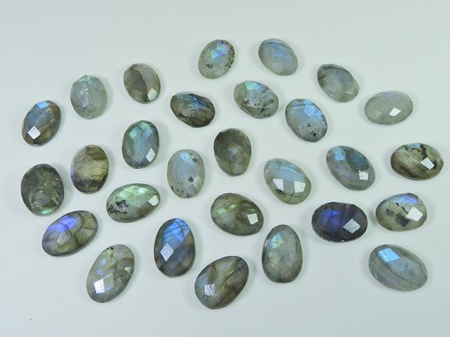 8X8MM Natural Labradorite Checker Cut Octagon Cabochon Gemstone 38Pcs ...
