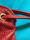 NATURALIZER SYNTHETIC RED Woven Look Shoulder Bag PURSE 9.25” x 7”Strap ...