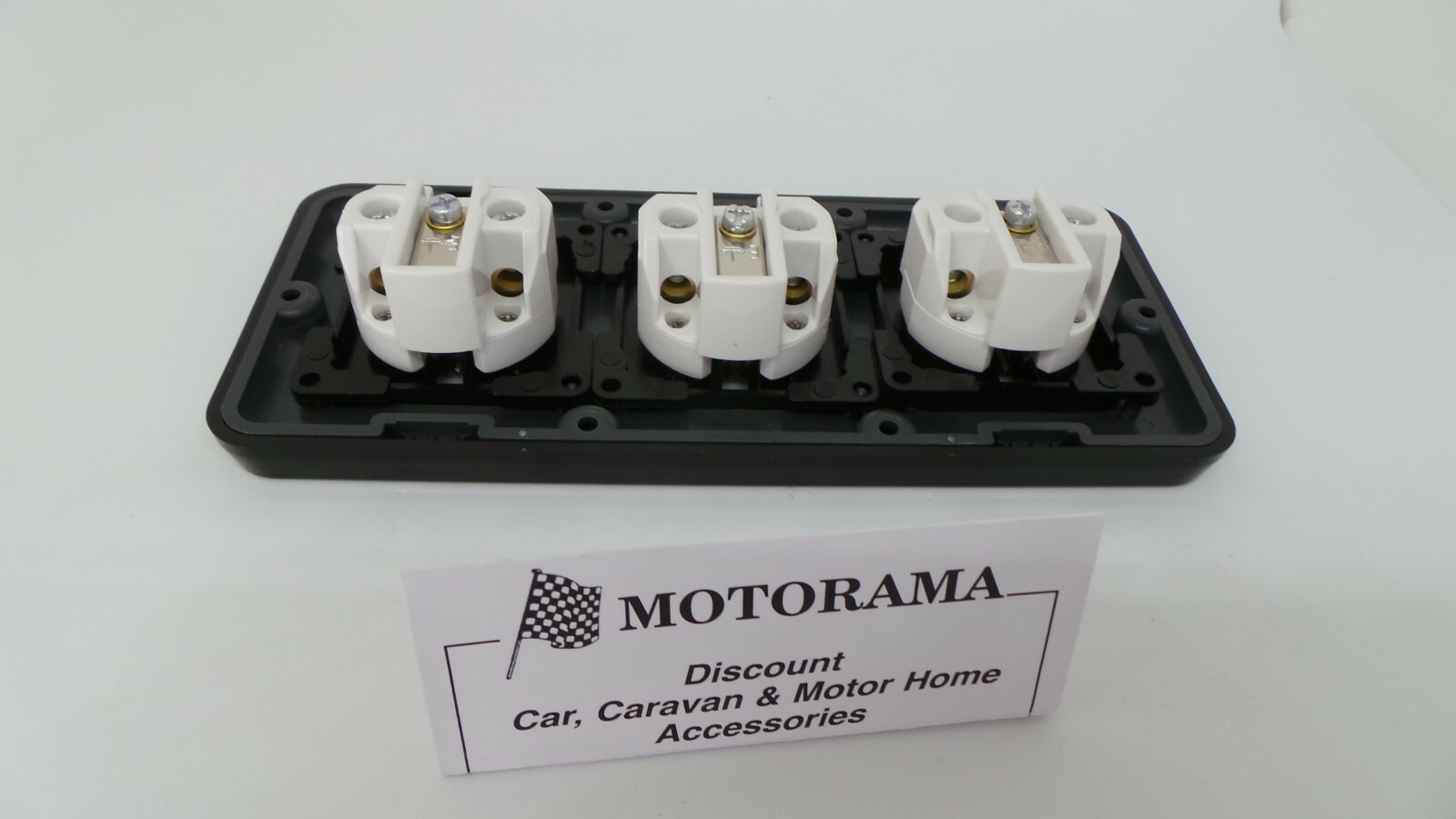 CBE/C-LINE TRIPLE 3X 240 VOLT 3 PIN SOCKETS BLACK SOCKETS & BLACK FACIA ...