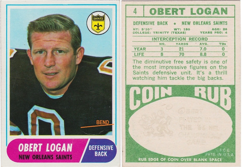 NFL & AFL Topps 1968 & 1969 single cards | eBay