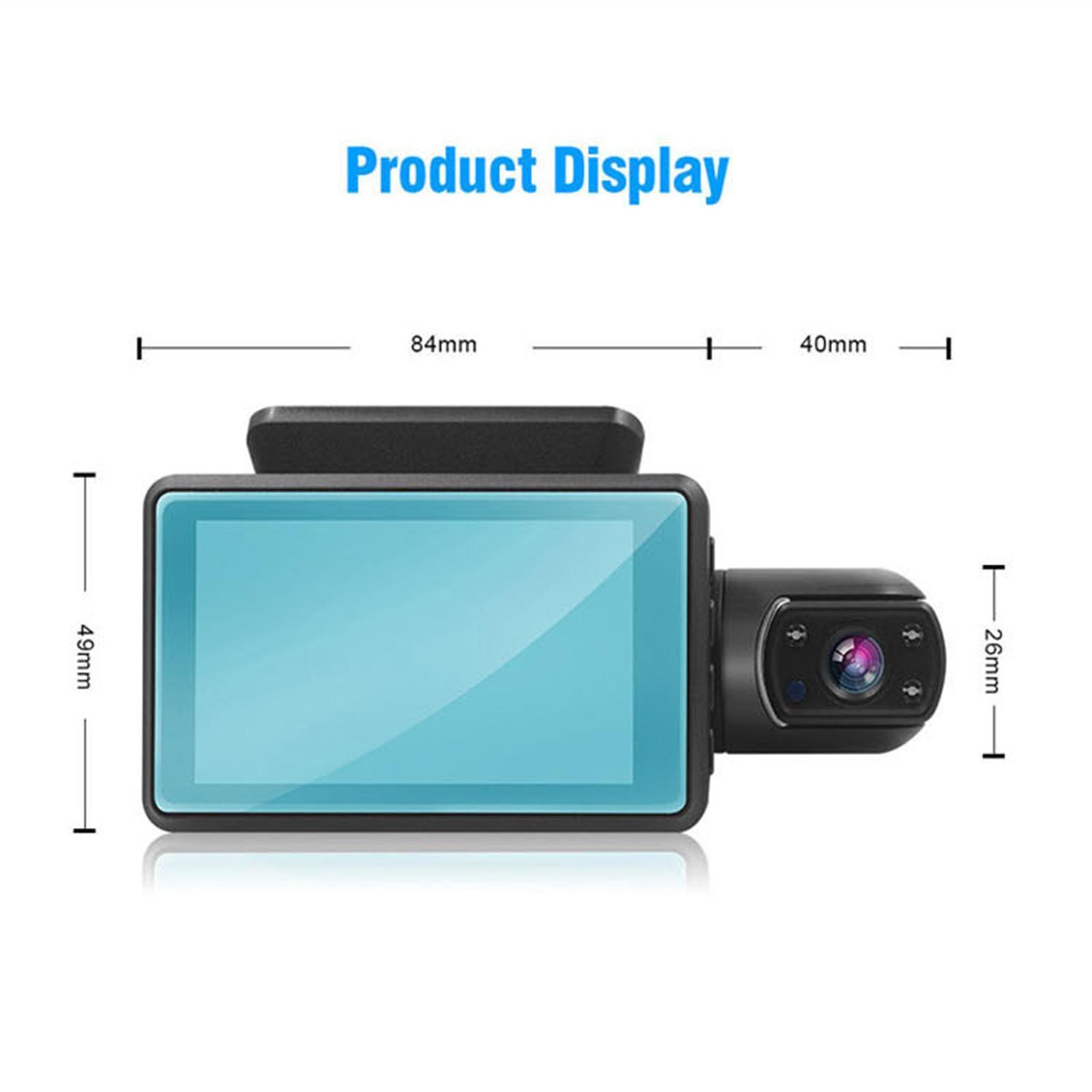 Dual Lens Car cam Recorder Dashboard Dashcam Motion Detection 1080P for ...