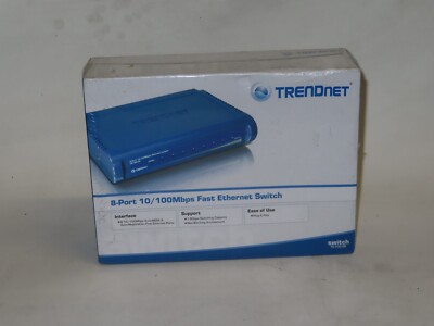 NEW IN BOX TRENDnet 8-Port 10/100Mbps Fast Ethernet Switch TE100-S8 | eBay