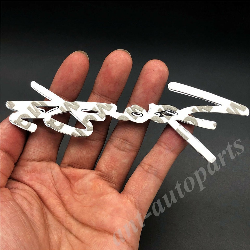 3D Chorme Metal Art Cursive Sports Car Trunk Rear Emblem Badge Decal ...