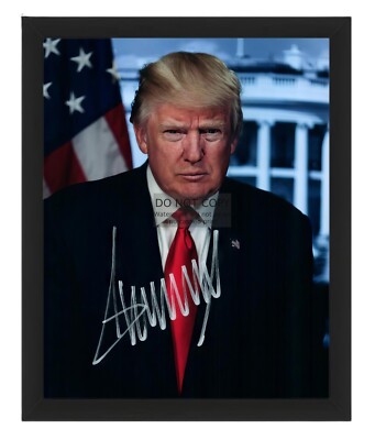 PRESIDENT DONALD TRUMP SILVER AUTOGRAPH 8X10 FRAMED PORTRAIT PHOTO | eBay