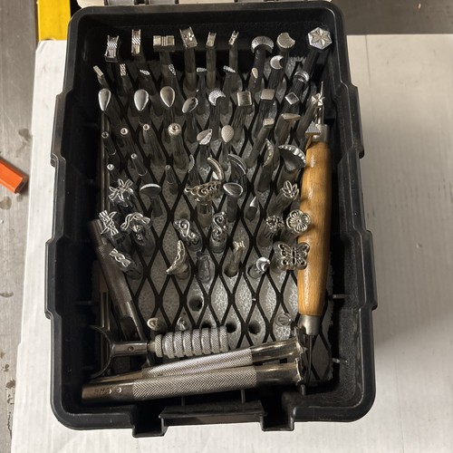 CRAFTOOL & Misc Lot of 60+ Leather Stamping Tools Of Various Sizes ...