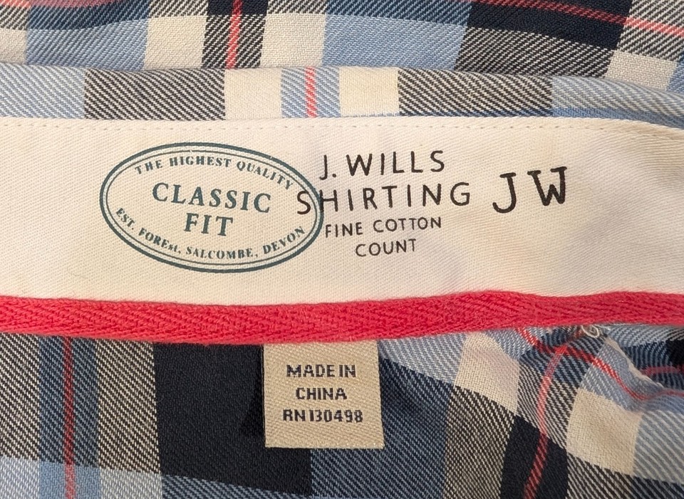 Jack Wills Top Classic Fit Long Sleeve Plaid Button Up Women's Size 2 ...