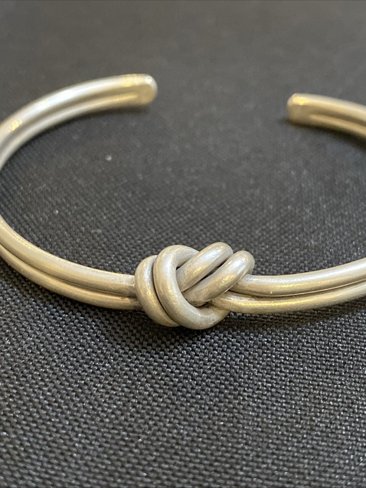 STERLING SILVER .925 Knot ROPE Cuff BRACELET | eBay
