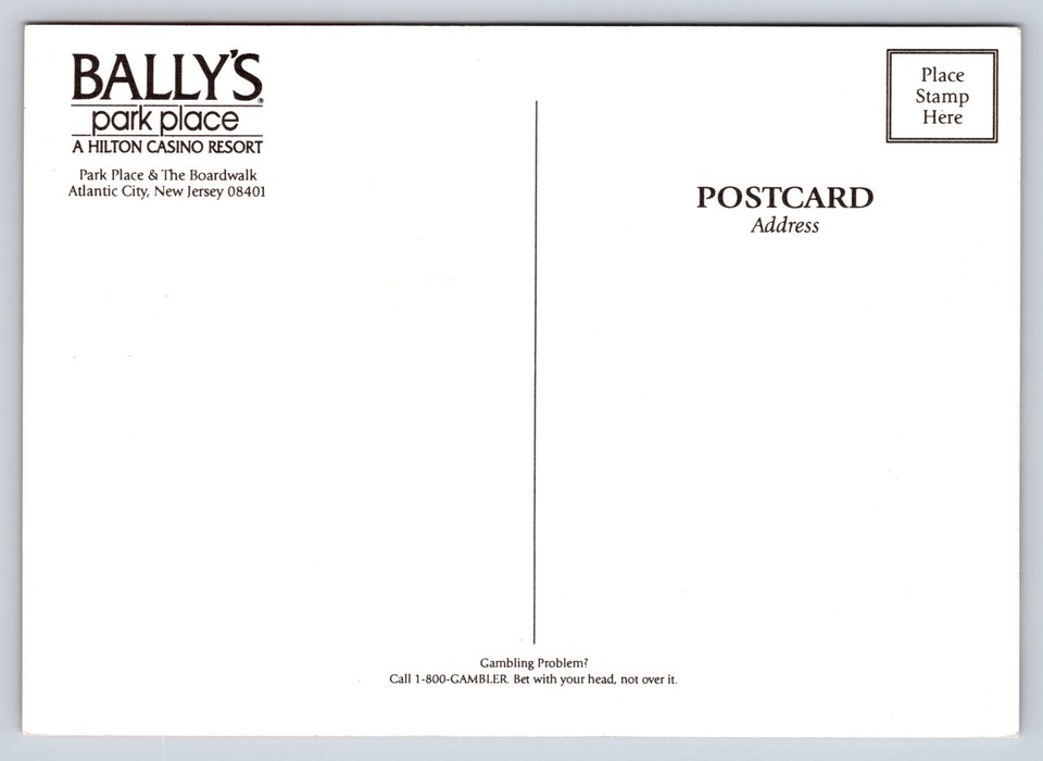 VTG Postcard Bally's Park Place Hilton Casino Resort Atlantic City NJ ...