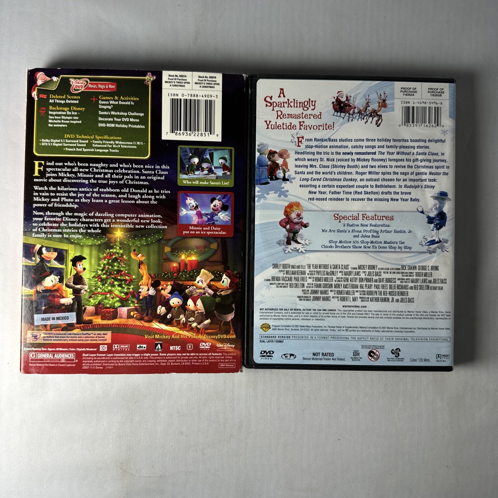 Kid's Family Christmas Holiday DVDs Lot Of 7 Muppets Elmo Mickey Disney ...