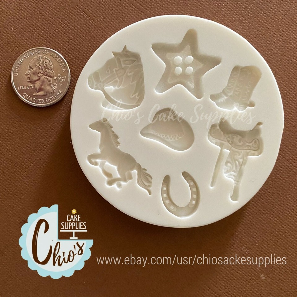 Cowboy/ Western / Rodeo Silicone Mold. 7 cavities | eBay