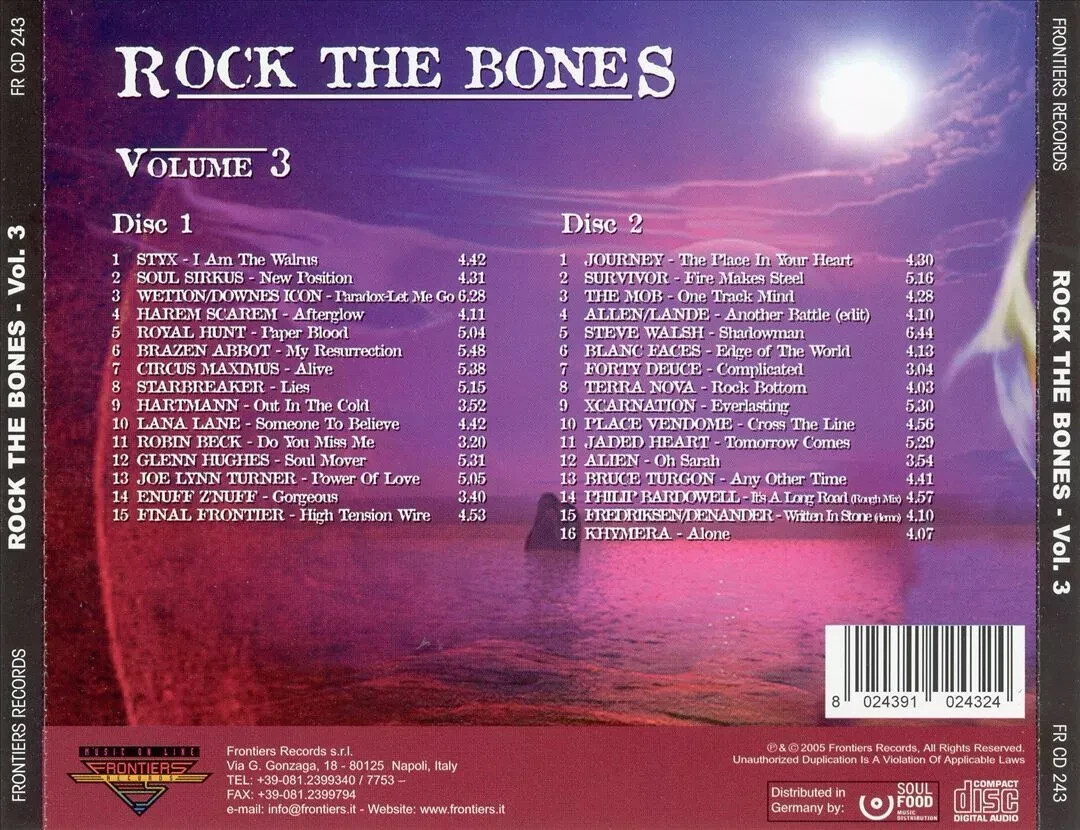 V/A - Rock the Bones Vol. 3 (2cd set, 2005, Frontiers) Melodic Hard Rock ALIEN | eBay