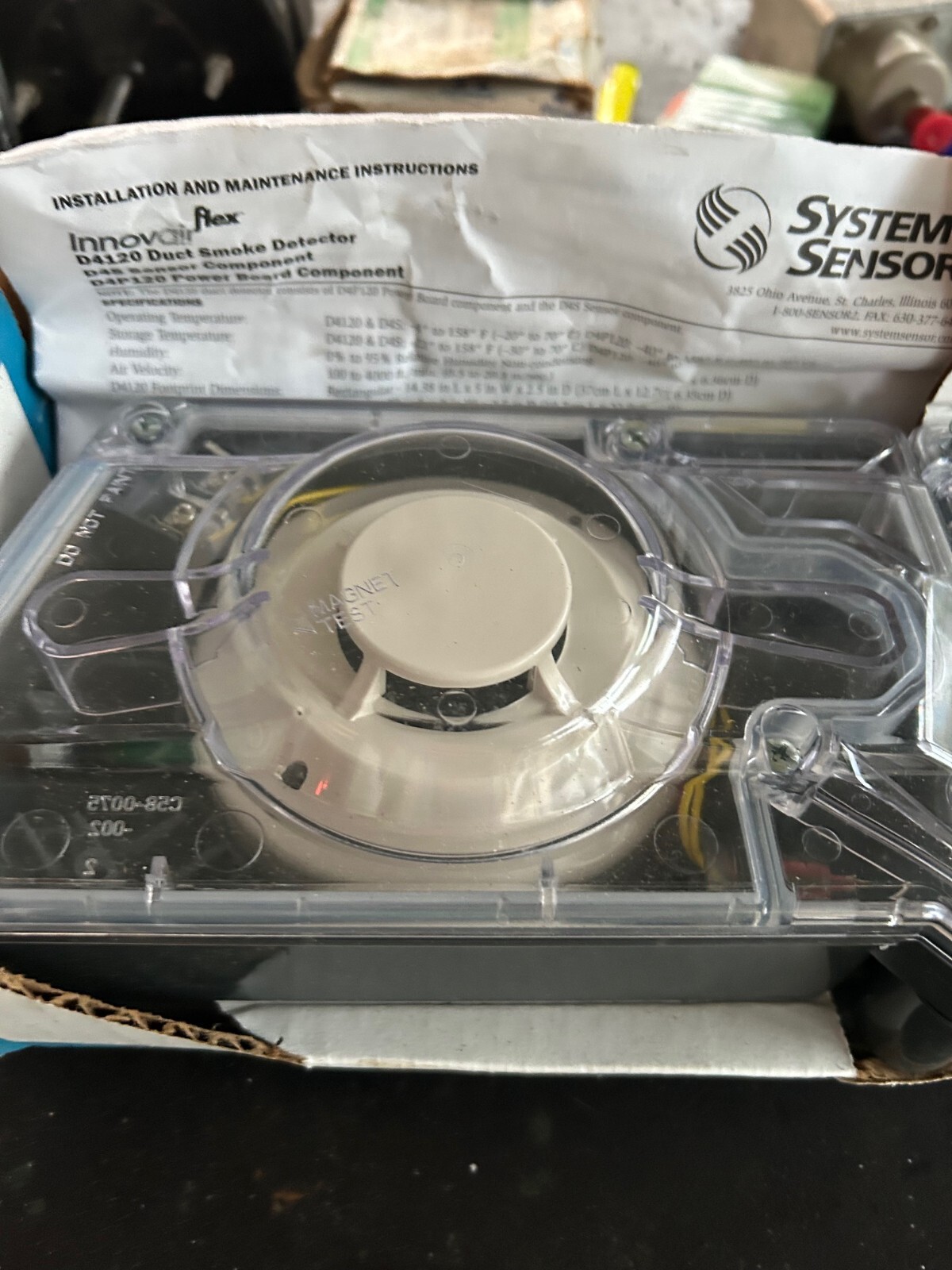 System Sensor Innovair Flex 4 wire duct smoke detector Model# D4120 ...