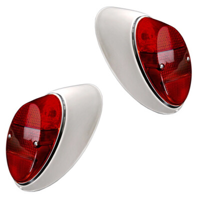 Vw Bug Tail Light Assemblies 1962-67 All Red Lens L/R, Pair | eBay