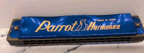 Vintage Blue PARROT 16-Hole Harmonica | eBay