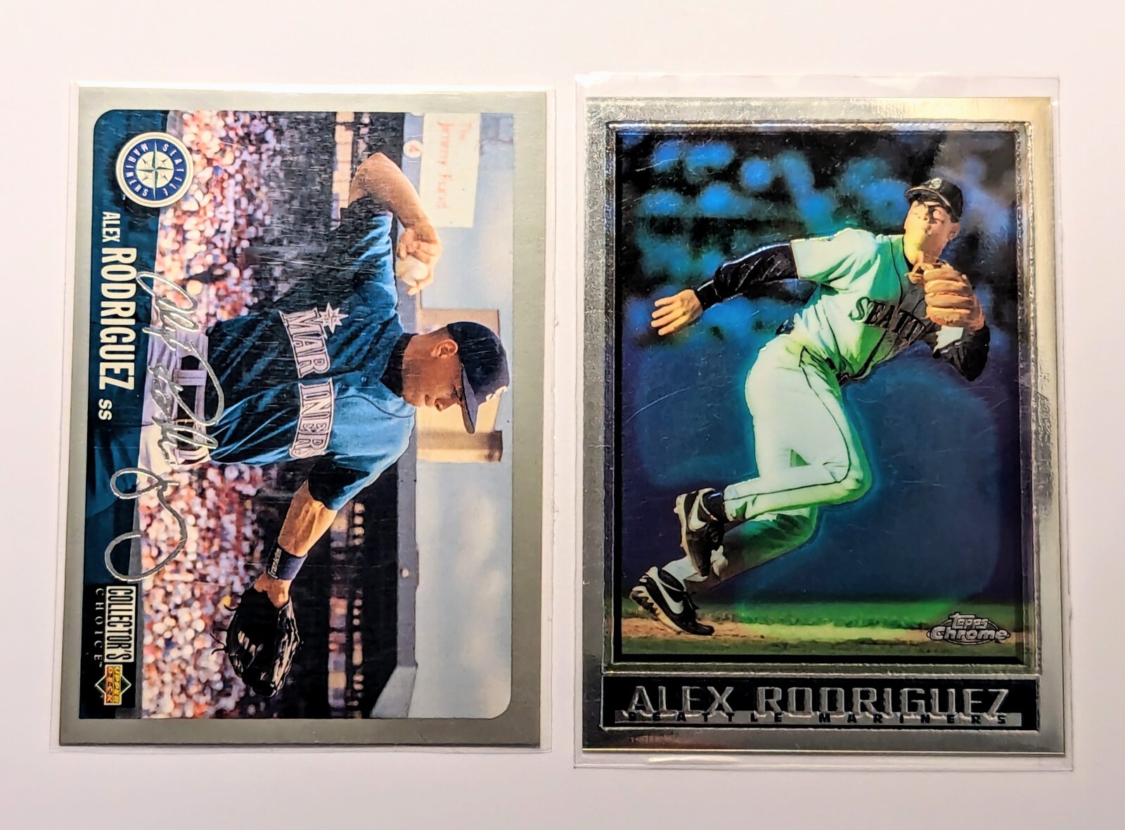 ALEX RODRIGUEZ Mariners 2-Card Lot Topps Chrome/Collectors Choice (4092 ...