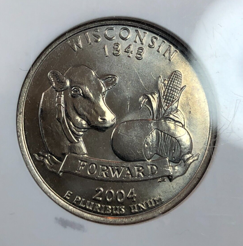 2004-D Wisconsin State Quarter ~ Extra Leaf High ~ NGC MS66 | eBay