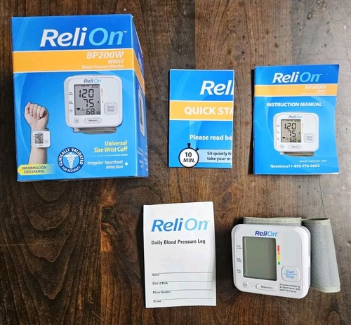 Tested ReliOn BP200W Wrist Blood Pressure Monitor With Box and Manual ...
