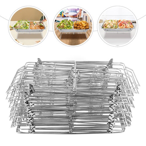 24 PCs Chafing Wire Rack Buffet Stand Full Size Chafing Food Warmer ...