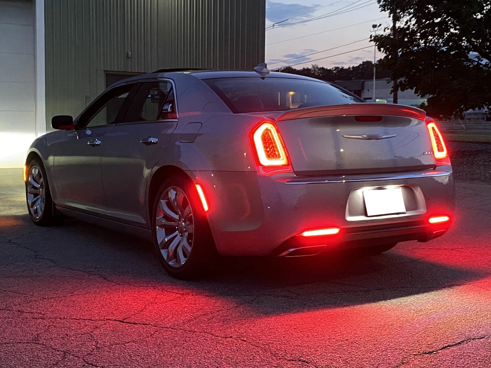 Dark OE-Red Lens Full LED Rear Bumper Reflector Lights For 2015-up ...