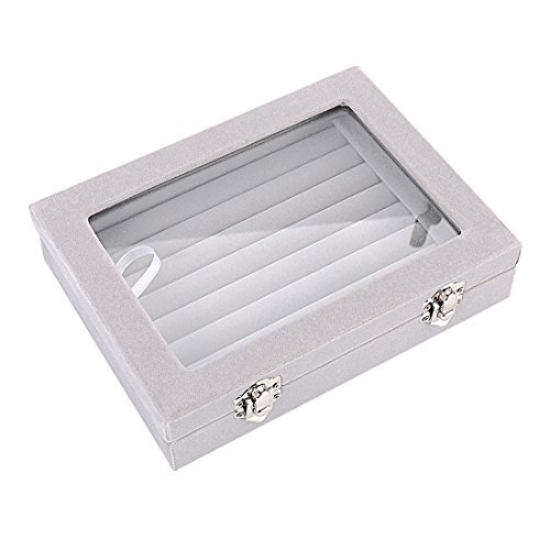 1 Piece Velvet 7 Slots Ring Earrings Trays Showcase Display Jewelry ...