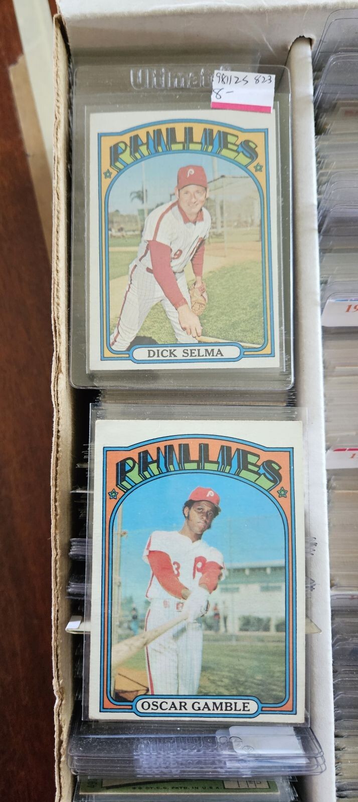 1972 Philadelphia Phillies Lot of over 320 commons/minor sorted/sleeved ...
