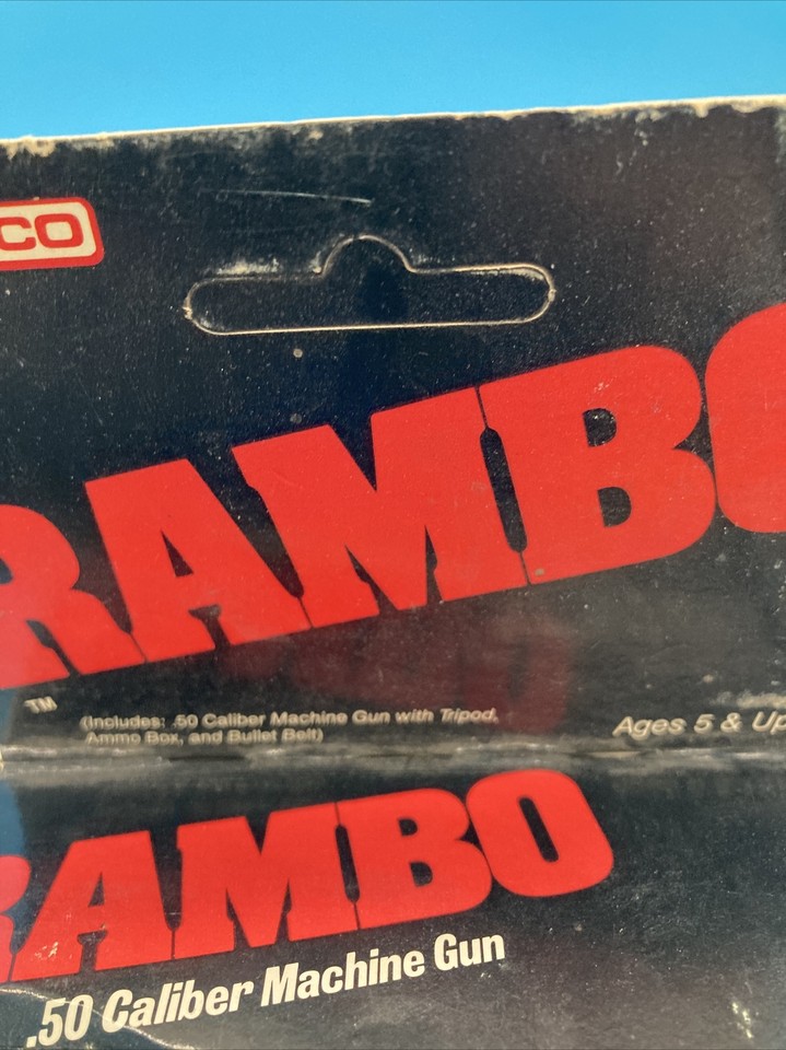 Rambo .50 Calibur Machine Gun With Tripod, Ammo Box and Bullet Box ...