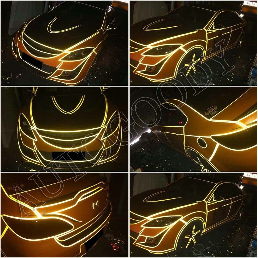 Reflective Body Stripe Sticker DIY Tape Self-Adhesive 150 feet / Roll ...