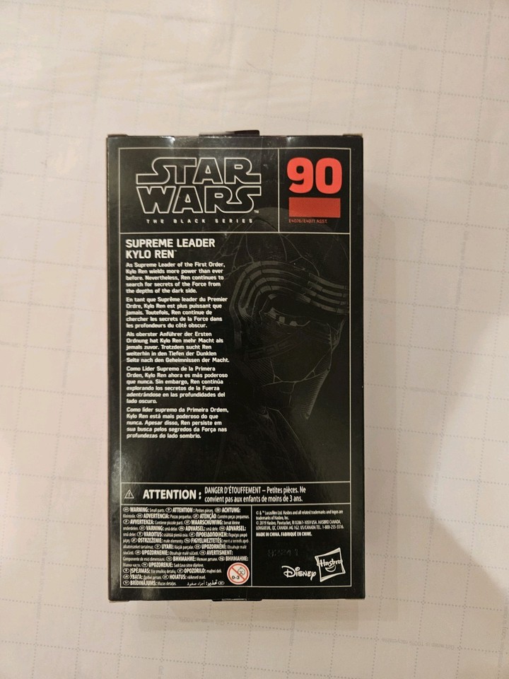 Star Wars The Black Series Supreme Leader Kylo Ren 6” Figure 2019 ...