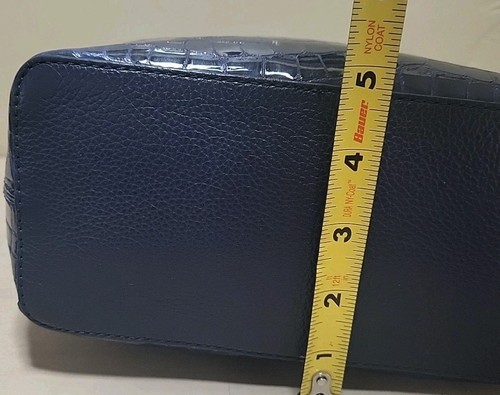 Brighton Navy Blue Python Snake skin Patent Leather Shoulder Bag Purse ...