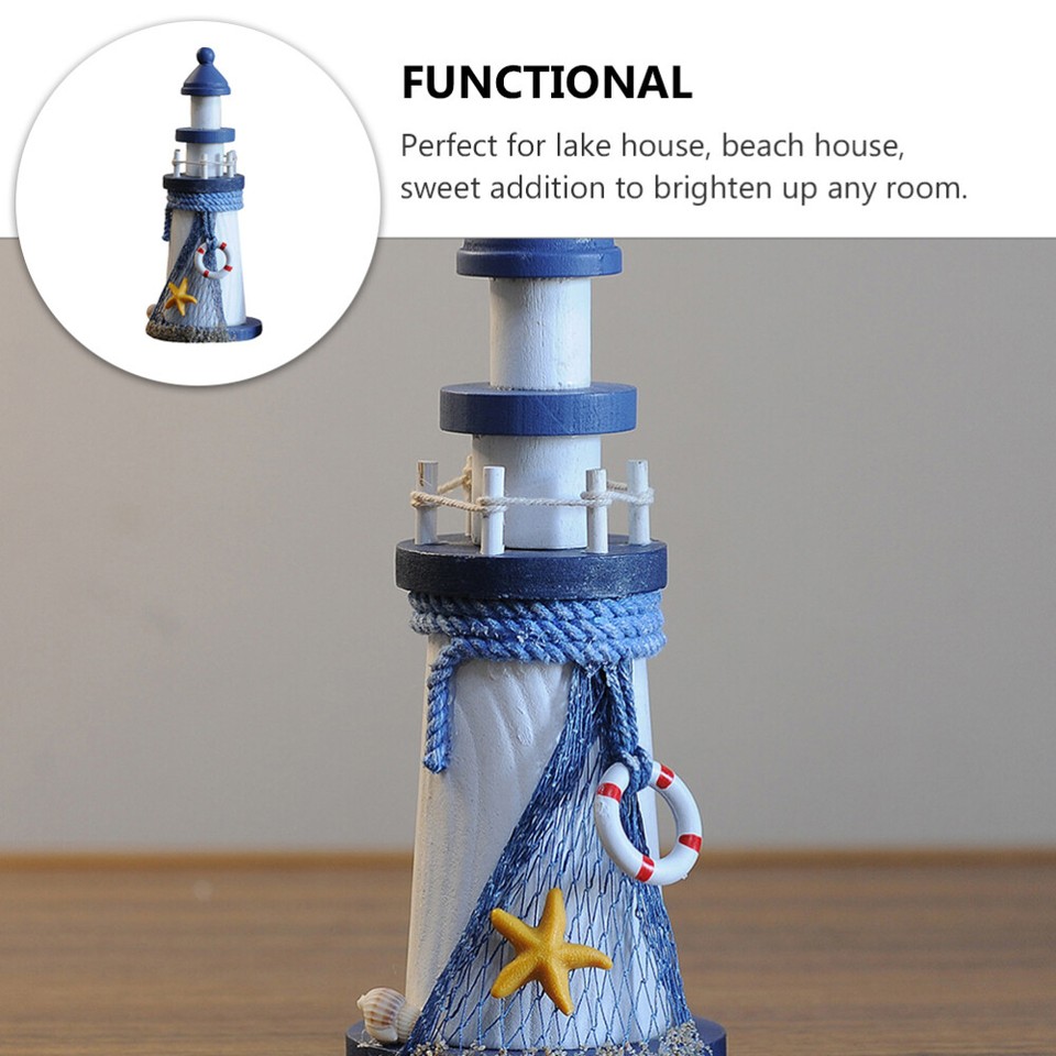 Epoxy Resin Ocean Wood Lamp Candle Marine Wooden Lighthouse Rustic ...