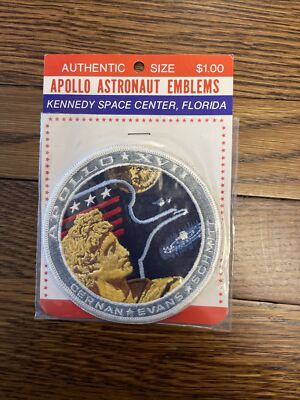 Authentic 4" Apollo XVII Iron On Emblem Kennedy Space Center Florida | eBay