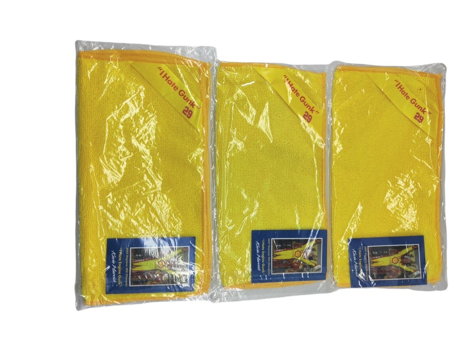 3 x Kevin Harvick I Hate Gunk Towel Shell V-Power 2007 NASCAR Daytona ...