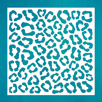 Leopard Print Stencil Template