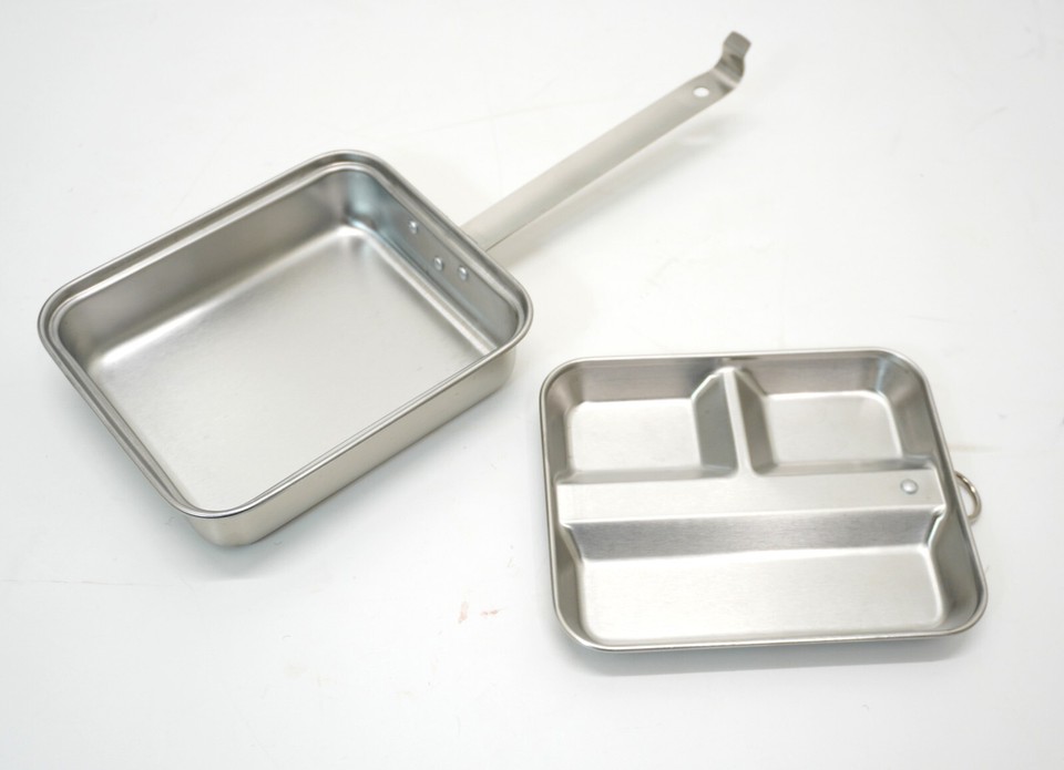 British Army Style Mess Tin Lunch Box (Lid Doubles as a Eating Tray ...