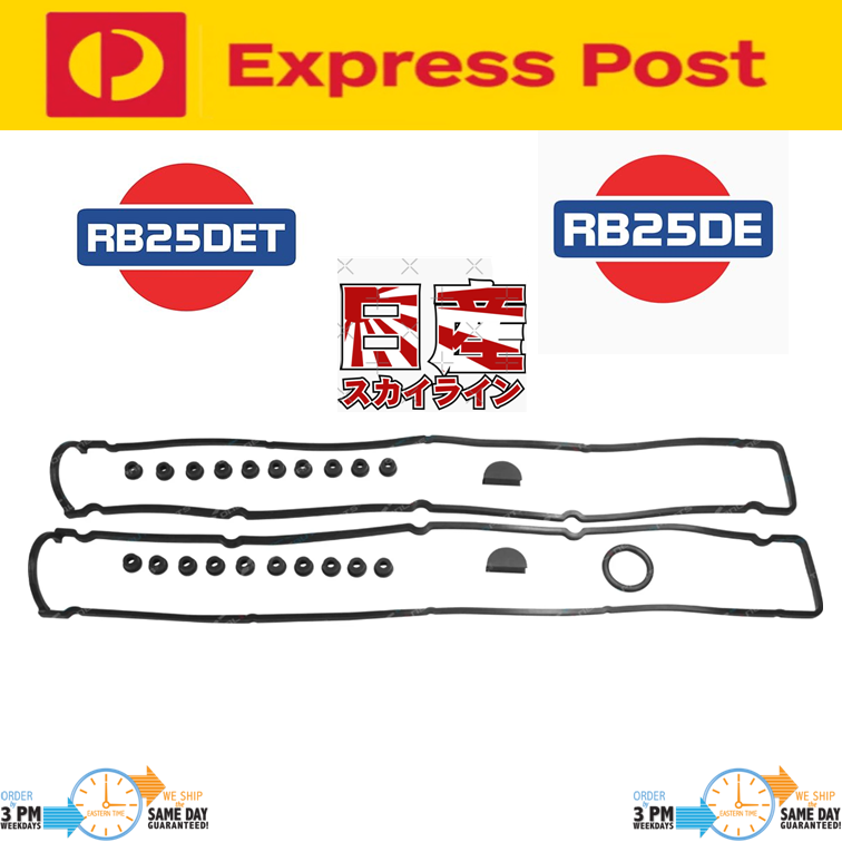 2 X VALVE TAPPET ROCKER COVER GASKETS FOR NISSAN SKYLINE R33 RB25 ...