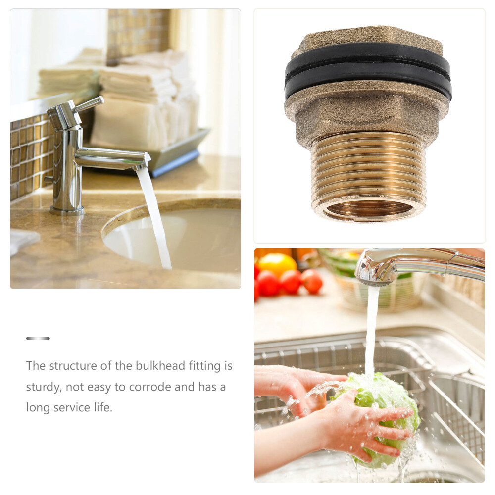 Water Tank Connector Bulkhead Coupler Fitting Bucket Rain Barrel Hose ...